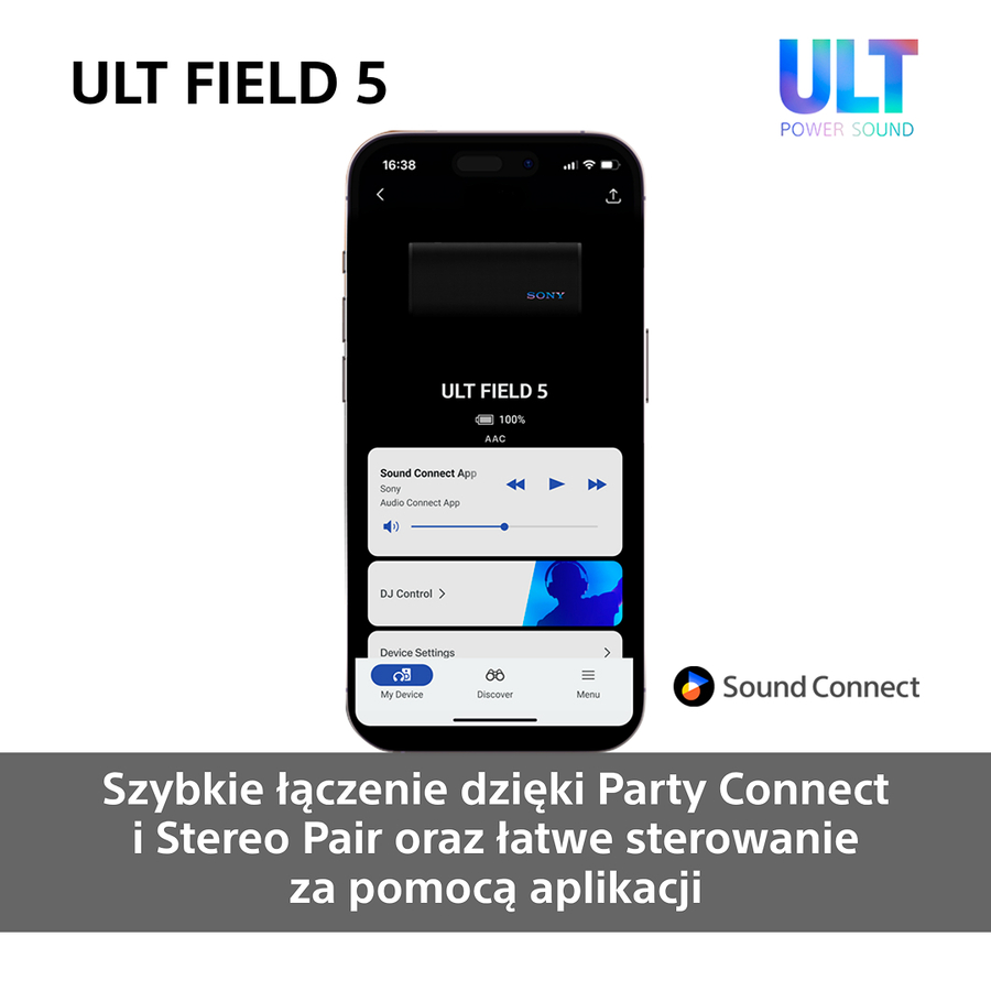 Bezprzewodowy głośnik Sony ULT FIELD 5 (czarny) | SRSULT50B - ULT Power ...